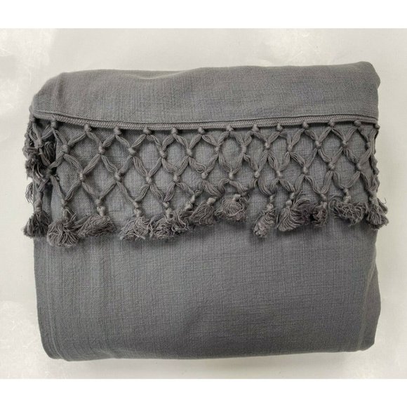 Pottery Barn | Other | Pottery Barn Tassle Trim Textured Drape 8 ...